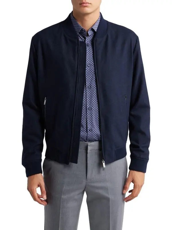 BOSS Hanry Bomber Jacket - Dark Blue