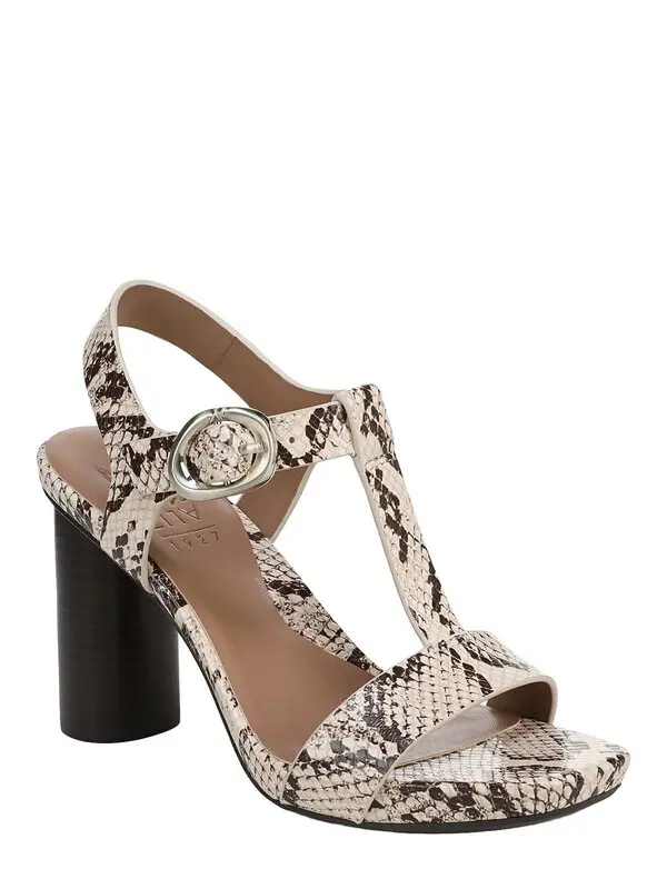 Naturalizer Jordis T-strap Sandals - Beige Multi