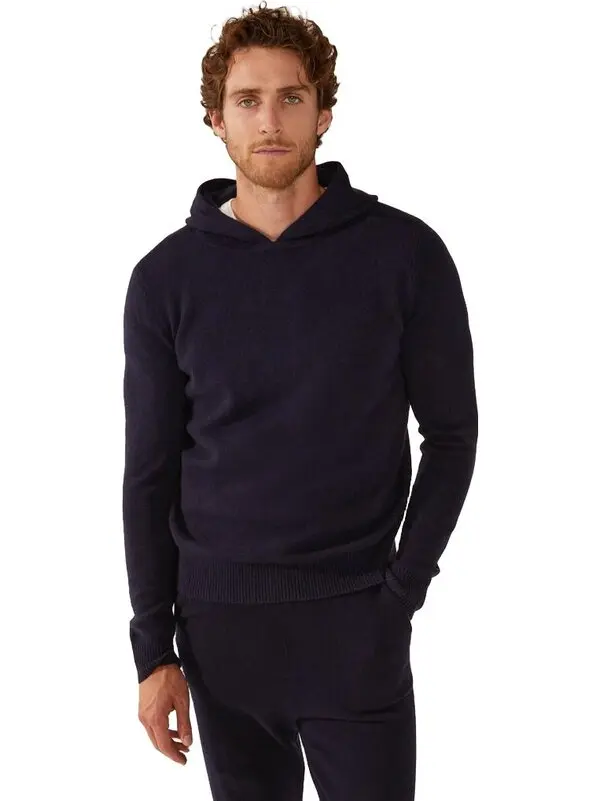 ITALIC Jasper Cashmere Hoodie - Navy