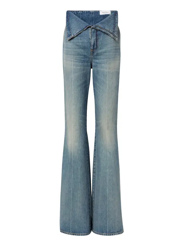Alexander McQueen Faded High-rise Bootcut Jeans - Blue