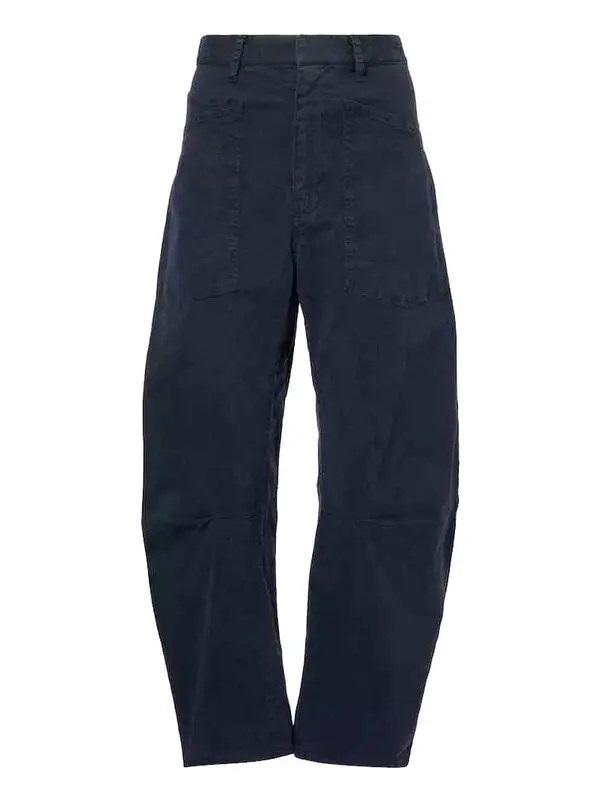 NILI LOTAN Shon Barrel-leg Pants - Blue