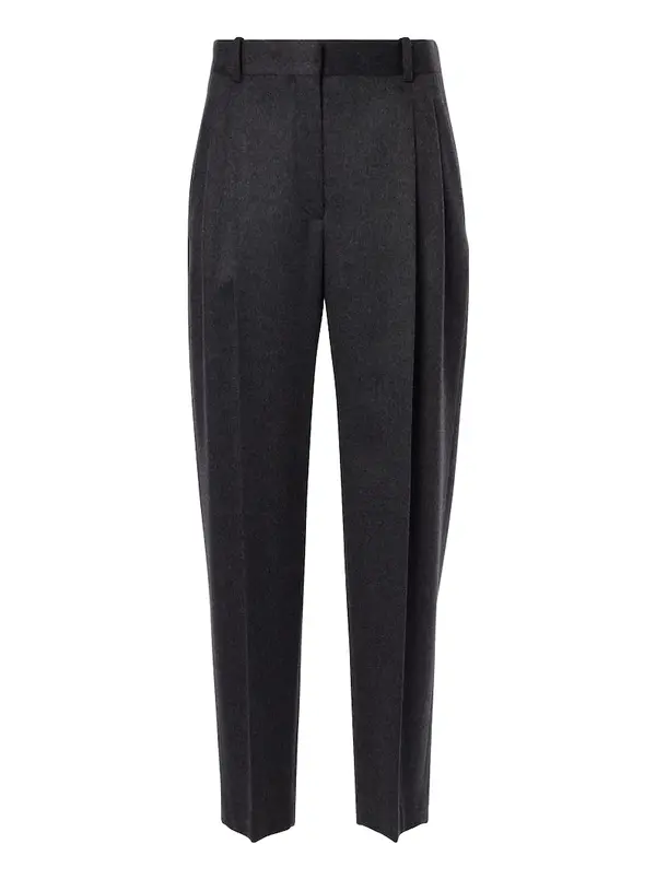 THE ROW Richelle Straight Leg Cashmere Pants - Grey