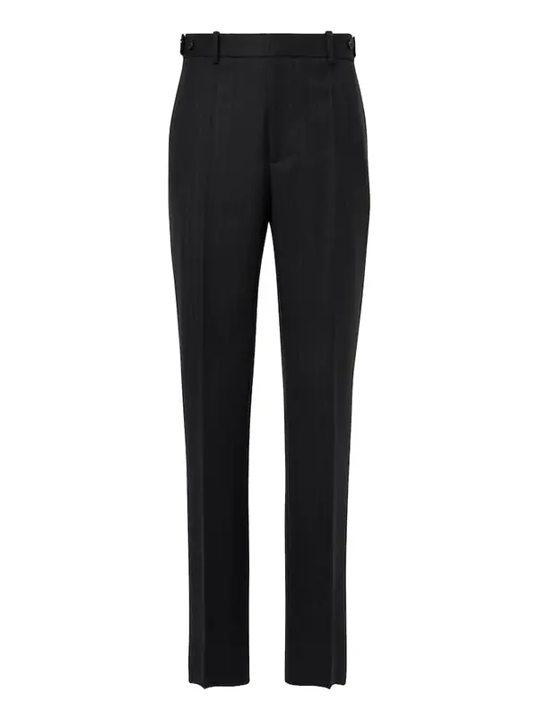 Bottega Veneta Wool Tapered Pants - Black