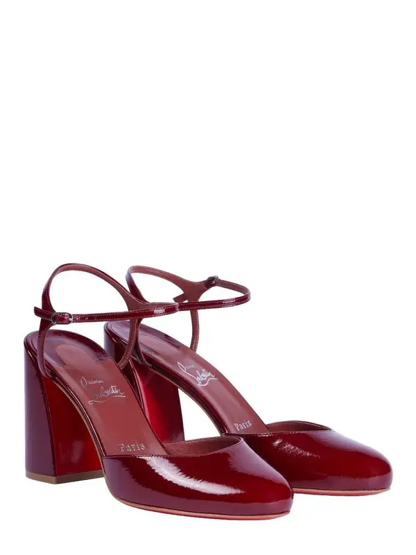 CHRISTIAN LOUBOUTIN Jane Patent Leather Pumps - Red