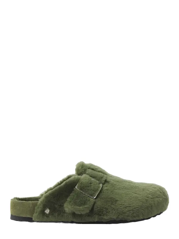 BIRKENSTOCK Boston Shearling-lined Suede Mules - Green