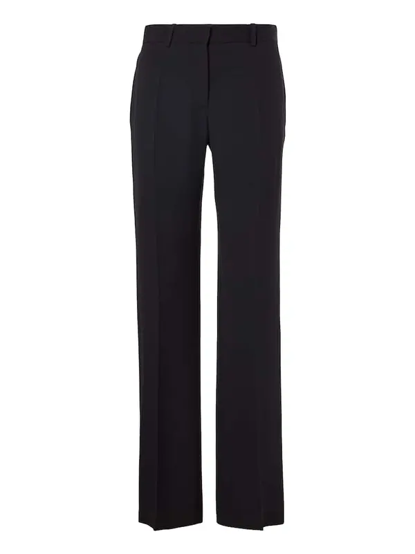 THE ROW Selvie Straight Leg Silk Pants - Black