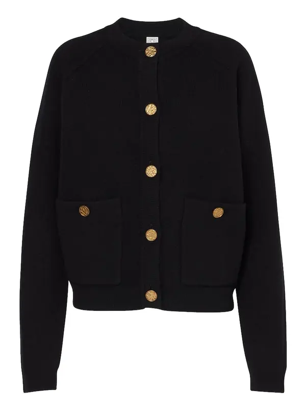TOTEME Wool And Cashmere-blend Cardigan - Black