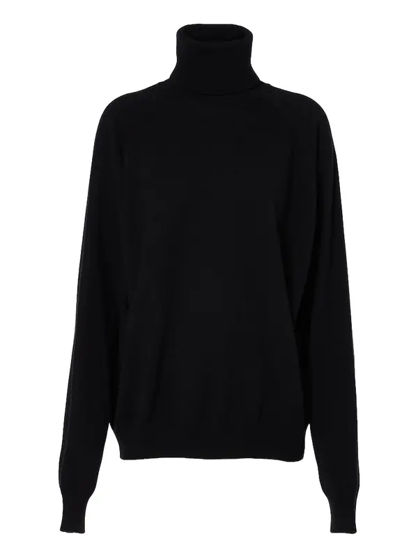 Saint Laurent Cashmere Turtleneck Sweater - Black