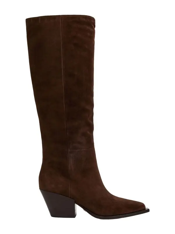 Paige Lillian Suede Knee-high Boots - Chocolate