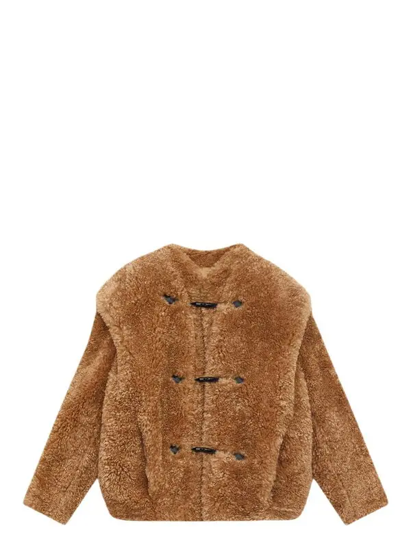 MARANT ETOILE Avalia Fur Coat - Camel