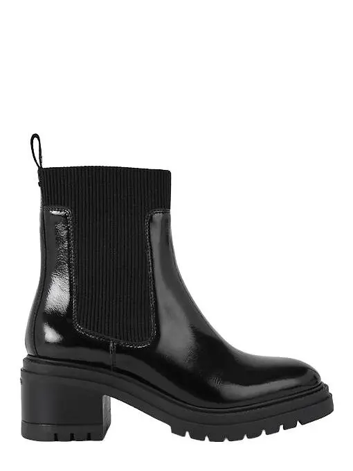 Carvela Champion Heeled Leather Ankle Boots - Black/comb