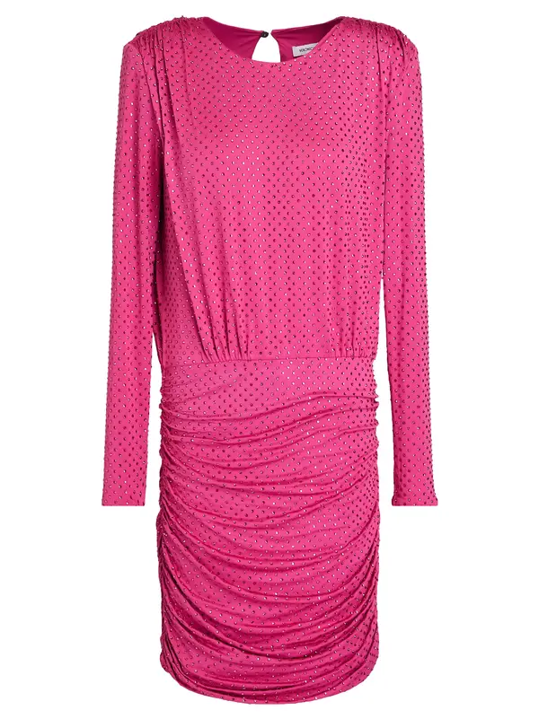 Veronica Beard Jessel Crystal-embellished Mini Dress - Fuchsia