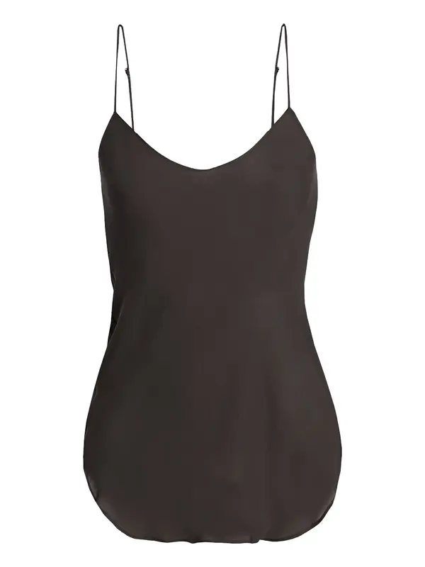 NILI LOTAN Isabella Silk Camisole - Gunmetal