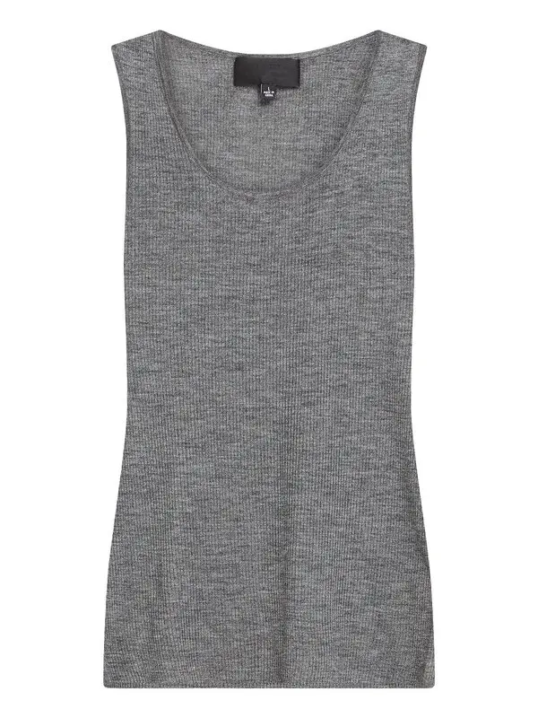 NILI LOTAN Becky Ribbed Tank - Anthracite