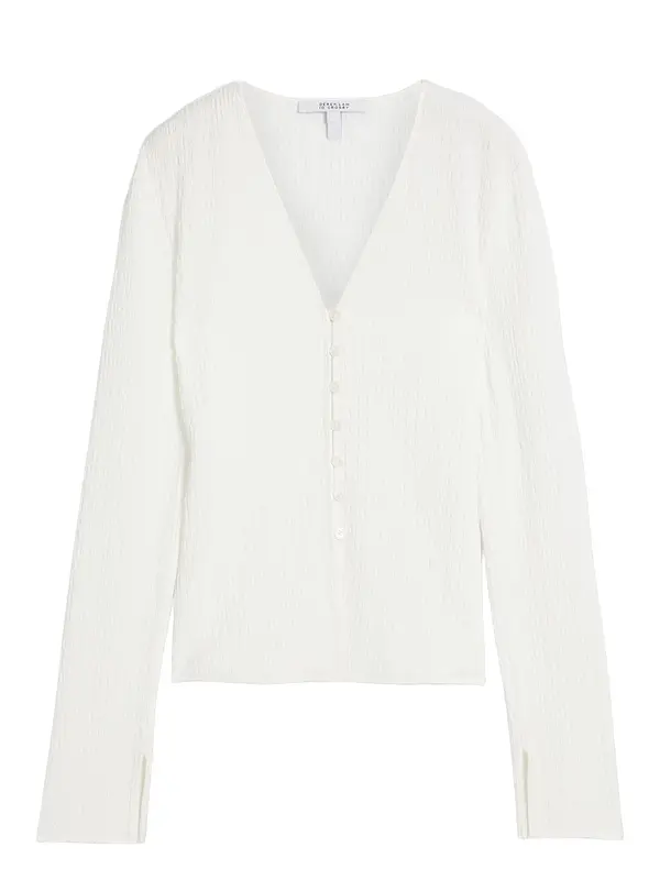 Derek Lam 10 Crosby Jacquard-knit Top - White