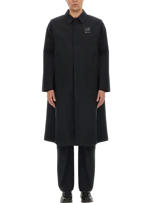 MM6 MAISON MARGIELA X SALOMON Trench Coat With Logo - Black