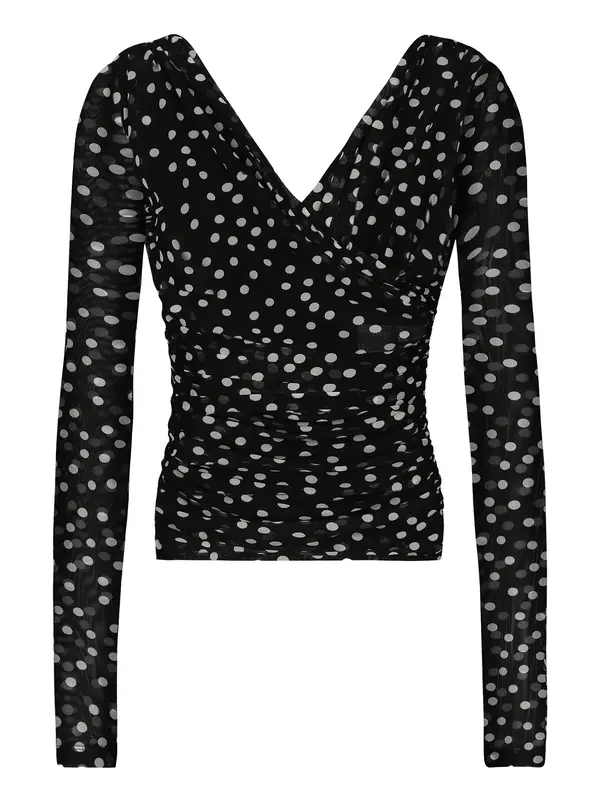 Dolce & Gabbana Polka-dot Tulle Top - Print