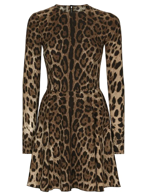 Dolce & Gabbana Leopard-print Cady Mini Dress - Animal Print
