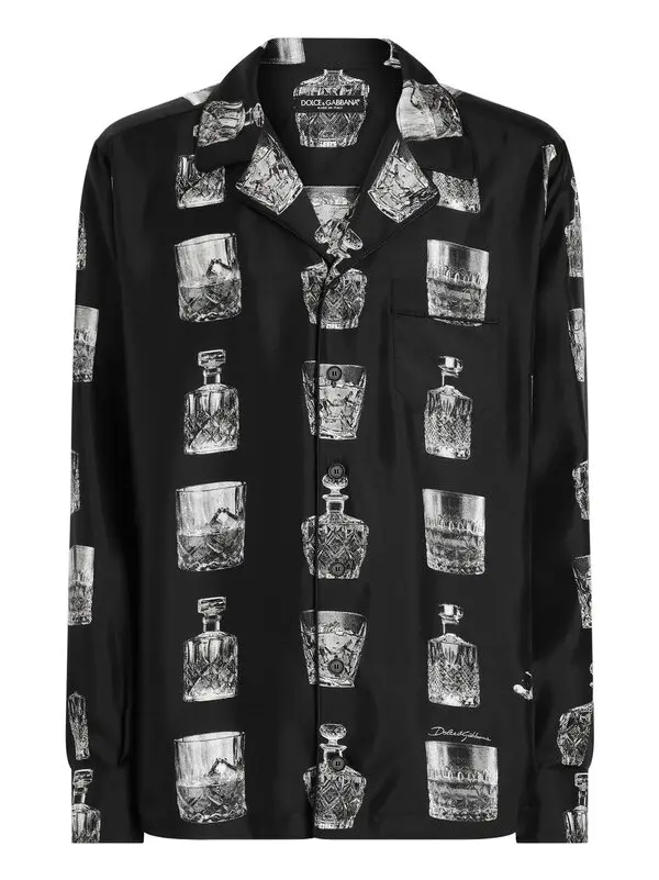 Dolce & Gabbana Silk Shirt With Liquor - Print