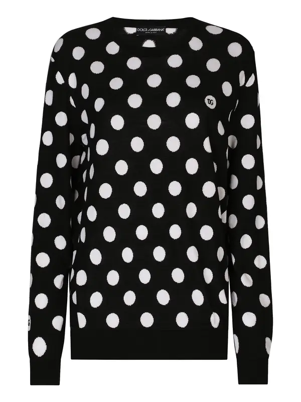 Dolce & Gabbana Wool And Silk Polka-dot Sweater - Print