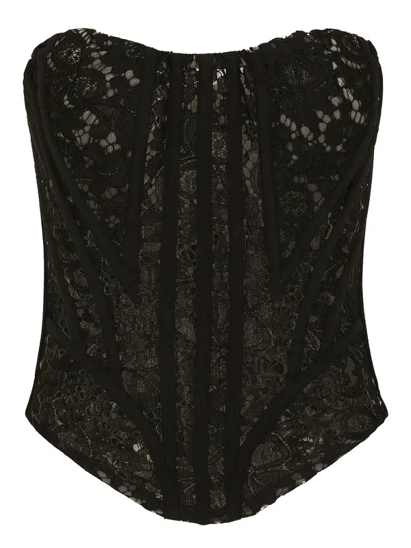 Dolce & Gabbana Lace Bustier - Black