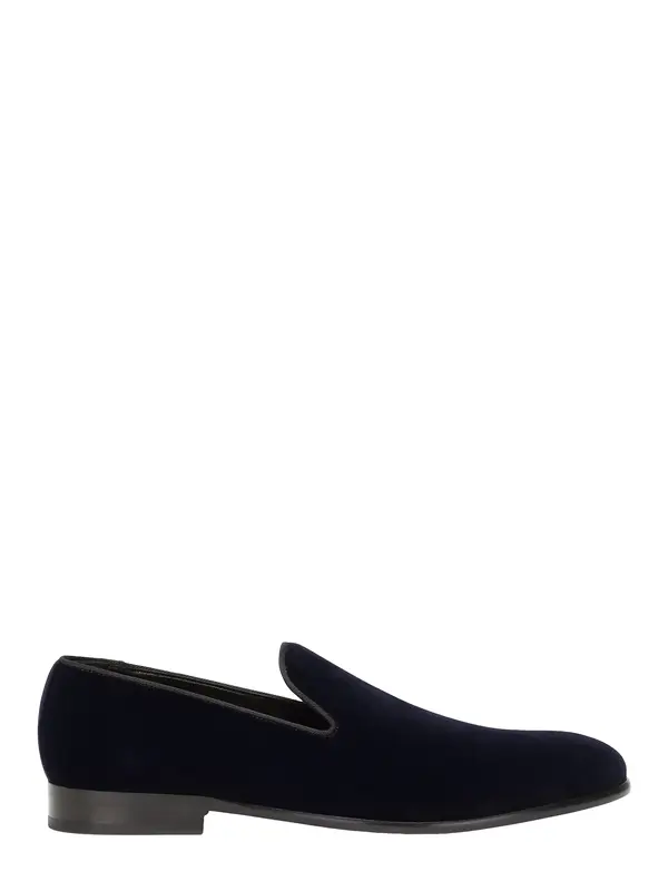 Dolce & Gabbana Velvet Slippers - Blue