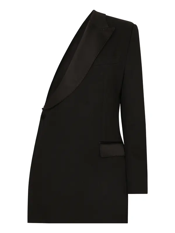 Dolce & Gabbana One-shoulder Jacket - Black