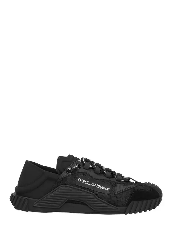 Dolce & Gabbana Mixed-materials Ns1 Slip-on Sneakers - Black