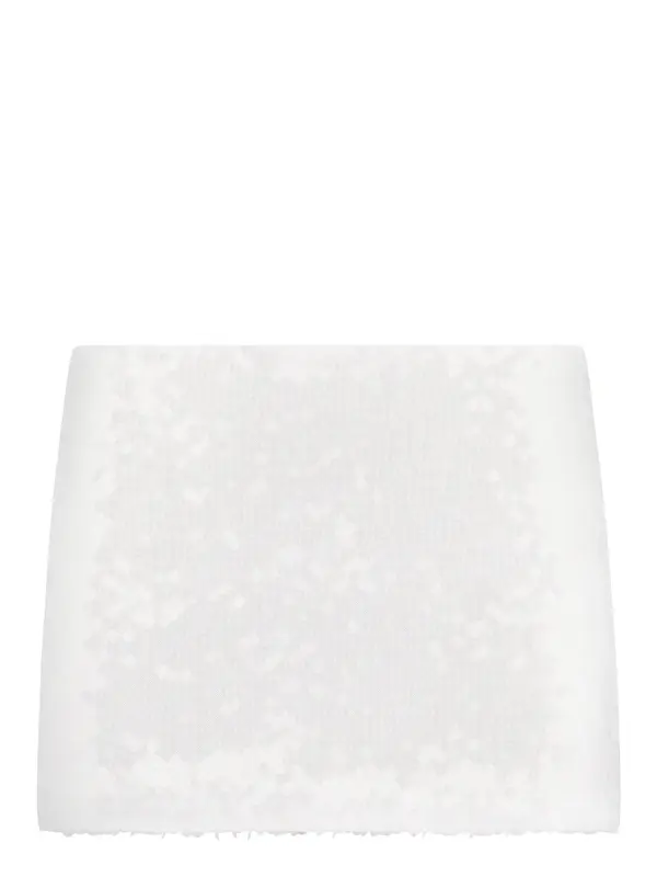 Dolce & Gabbana Sequined Miniskirt - White