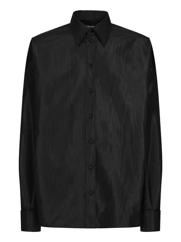 Dolce & Gabbana Super-oversize Silk Shirt - Black