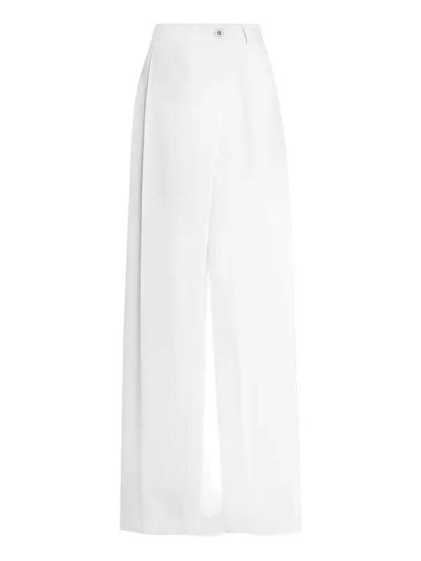 Dolce & Gabbana Flared Cotton Poplin Trousers - White