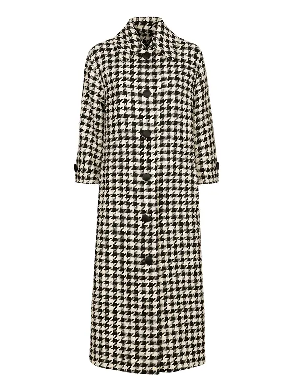 Dolce & Gabbana Single-breasted Macro-houndstooth Wool Coat - Multicolor