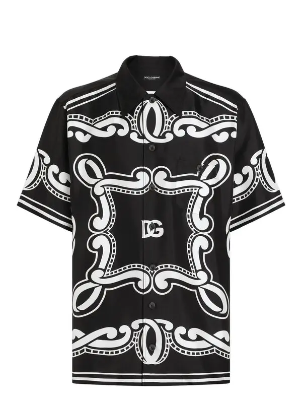 Dolce & Gabbana Silk Shirt With Bandanna - Print