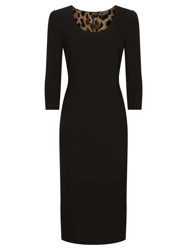 Dolce & Gabbana Woolen Calf-length Dress - Black