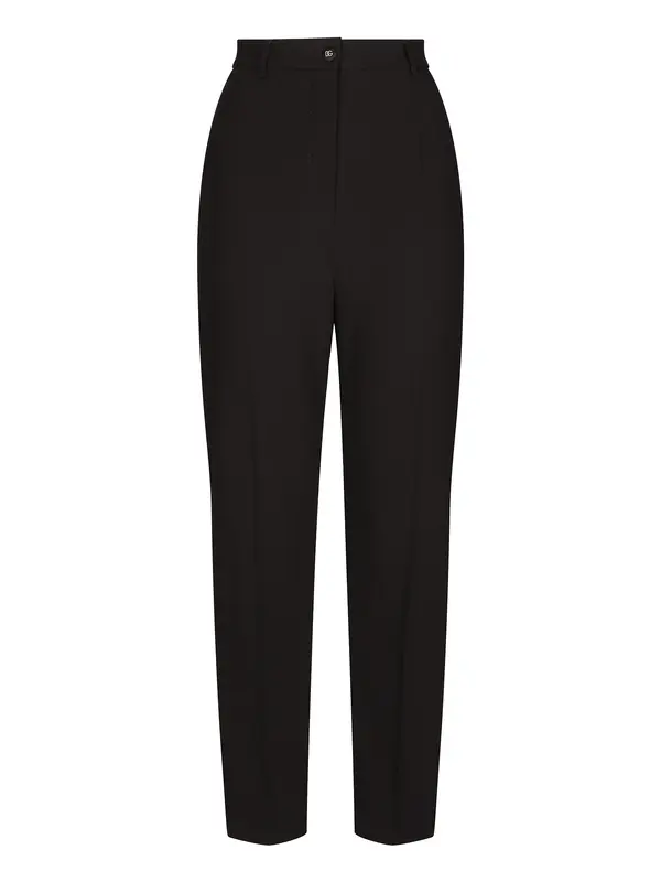 Dolce & Gabbana Wool Tuxedo Pants - Black