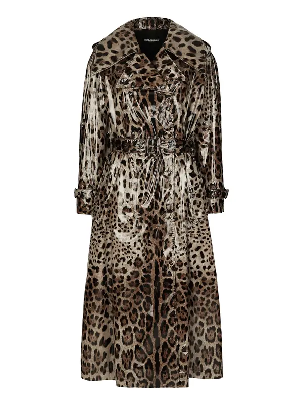 Dolce & Gabbana Leopard Trench Coat - Print