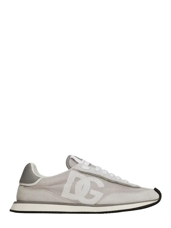 Dolce & Gabbana Mixed-material Dg Cushion Sneakers - Grey