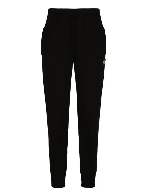 Dolce & Gabbana Wool And Cashmere Knit Jogging Pants - Black