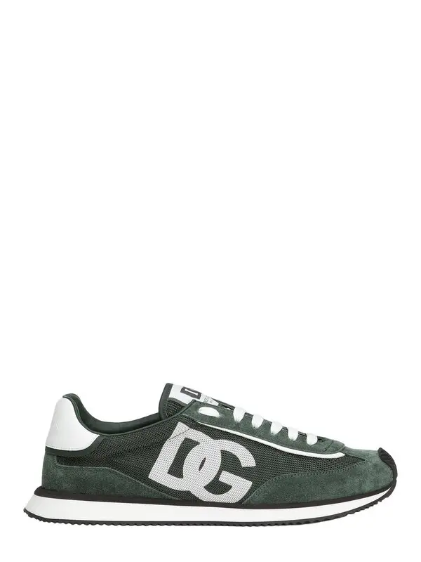 Dolce & Gabbana Mixed-material Dg Cushion Sneakers - Green