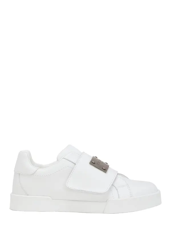 Dolce & Gabbana Calfskin Portofino Sneakers - White