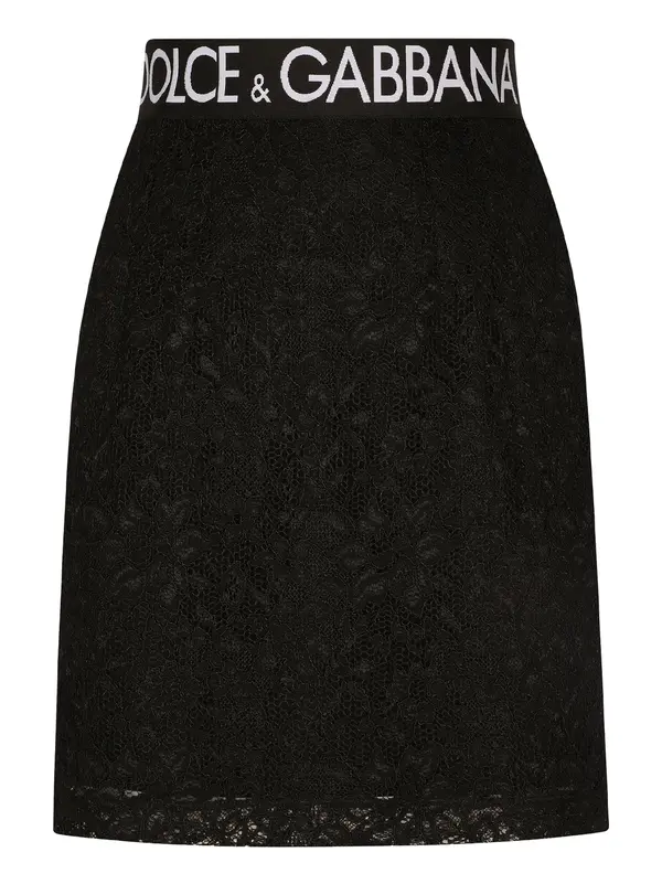 Dolce & Gabbana Lace Miniskirt - Black