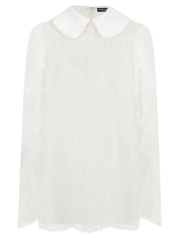 Dolce & Gabbana Chantilly Lace Dress - White
