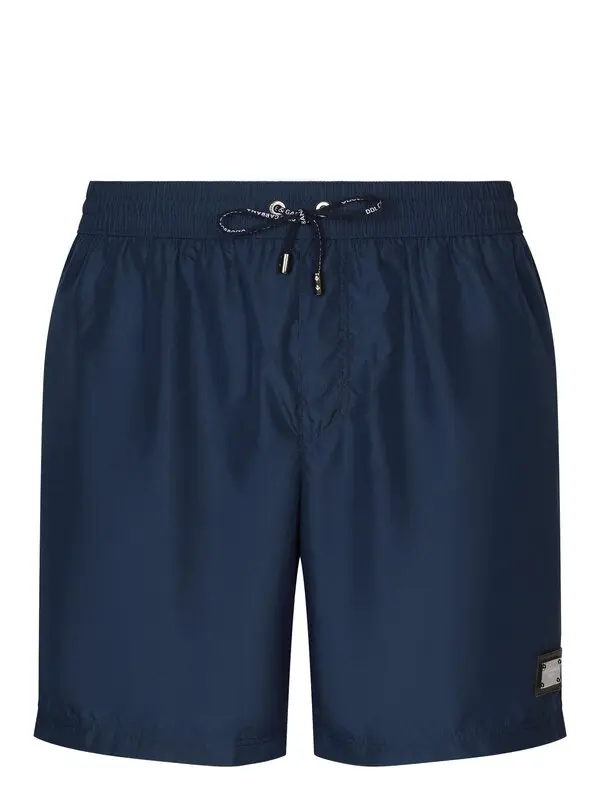 Dolce & Gabbana Long-leg Swim Trunks - Blue