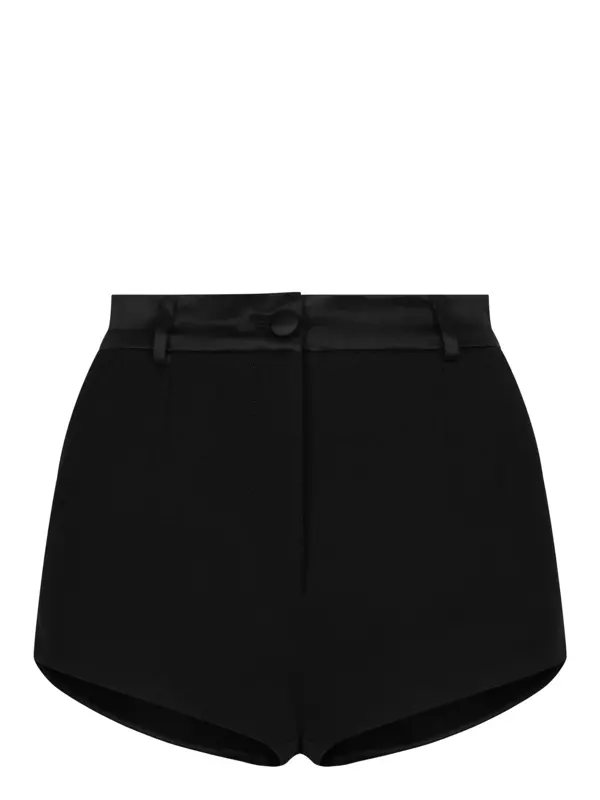 Dolce & Gabbana Stretch Wool High-waisted Tuxedo Panties - Black