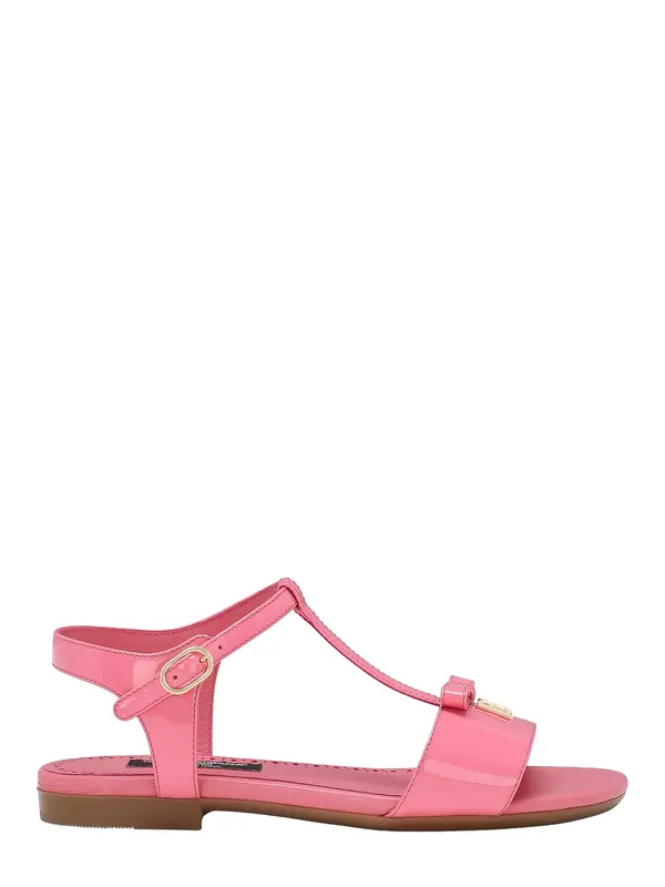 Dolce & Gabbana Patent Leather Sandals - Pink