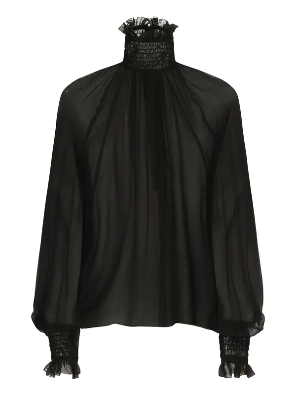 Dolce & Gabbana Chiffon Blouse - Black