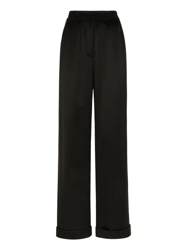 Dolce & Gabbana Silk Satin Pajama Pants - Black