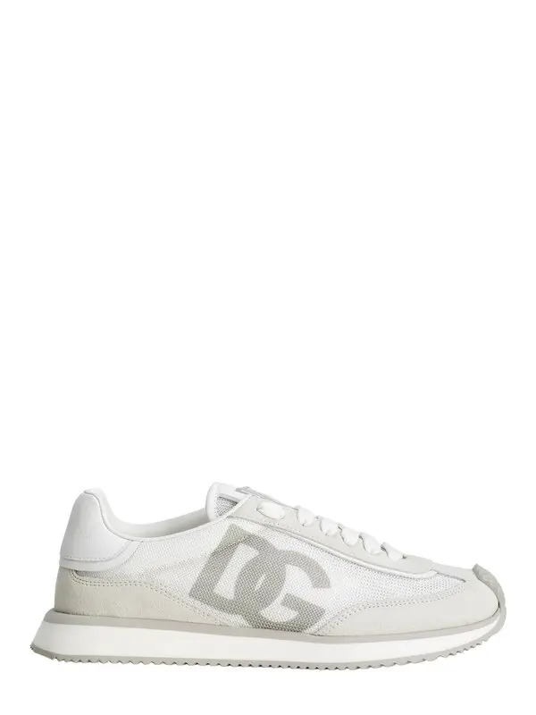 Dolce & Gabbana Mixed-material Dg Cushion Sneakers - White