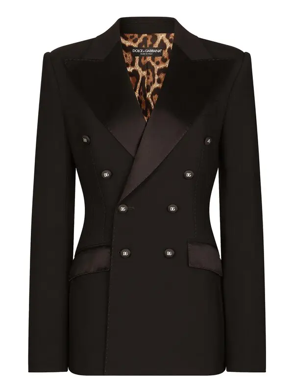 Dolce & Gabbana Satin And Duchesse Tuxedo Jacket - Black