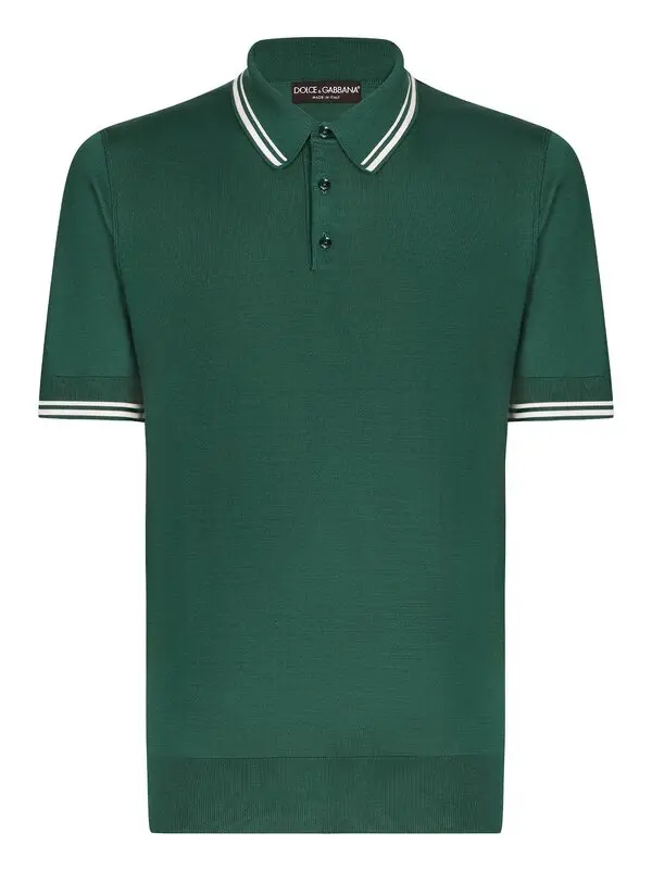 Dolce & Gabbana Silk Polo-shirt - Green